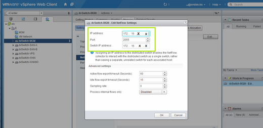 NetFlow Configuration and Monitoring via PRTG on VMware vSphere 5.x