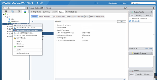 NetFlow Configuration and Monitoring via PRTG on VMware vSphere 5.x