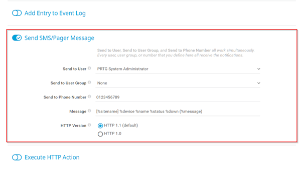 Sending Out PRTG SMS Notifications