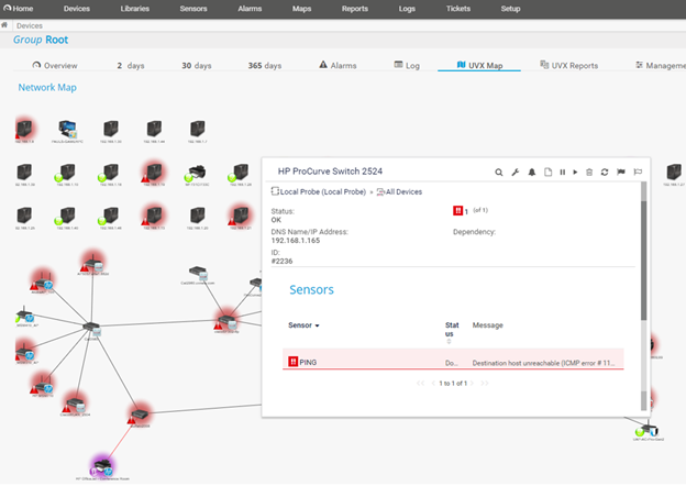 PRTG & UVexplorer: Skip the headaches of handmade network maps