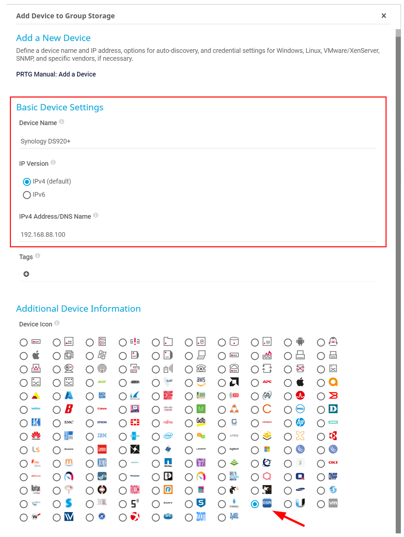 Key metrics to monitor a Synology NAS using Paessler PRTG