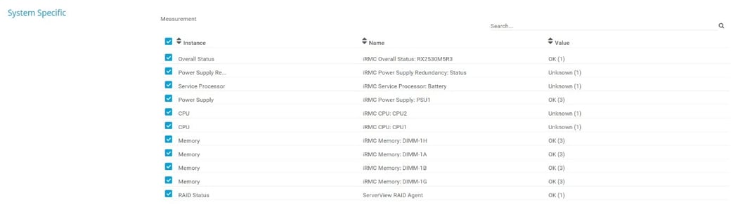 Track the health status of physical servers via iDRAC, iLO, iRMC and IMM