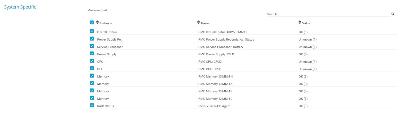 Track the health status of physical servers via iDRAC, iLO, iRMC and IMM