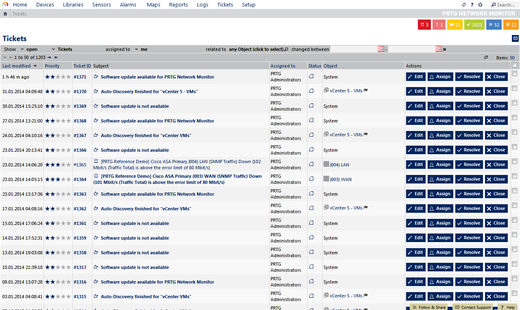 A New Feature Was Assigned to You in PRTG: Ticket System Keeps Track of ...